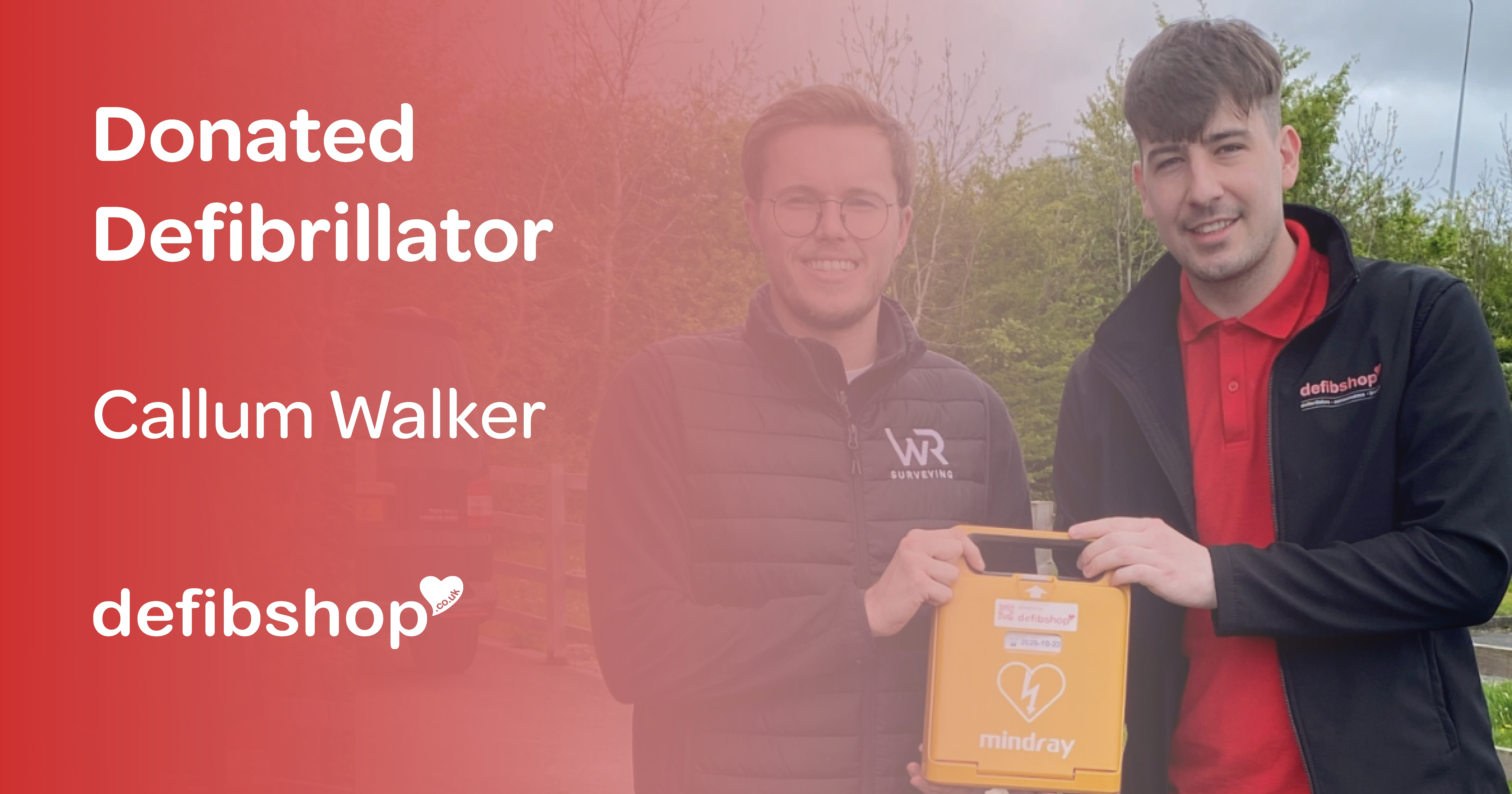 Donated Defibrillator - Callum Walker